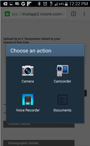 Camera Support for File Upload control on eForms in Mobile Devices – AgilePoint NX Unleashed