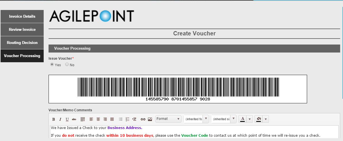 Barcode control in AgilePoint NX eform – AgilePoint NX Unleashed