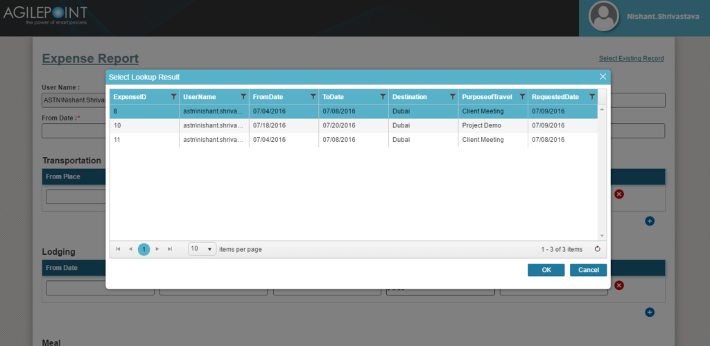 Pre-populate data on the initial form based on previous process instance data – AgilePoint NX ...