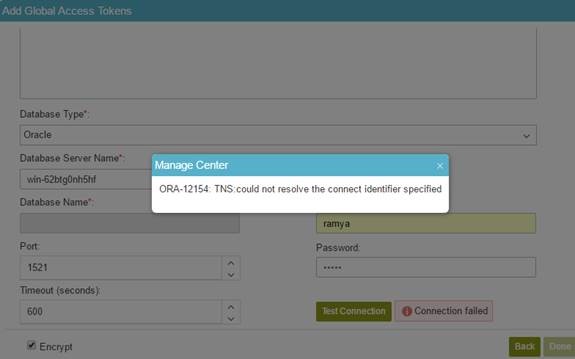 Oracle Database Access Token ORA-12154 error – AgilePoint NX Unleashed Oracle Database Access Token ORA-12154 error – AgilePoint NX Unleashed